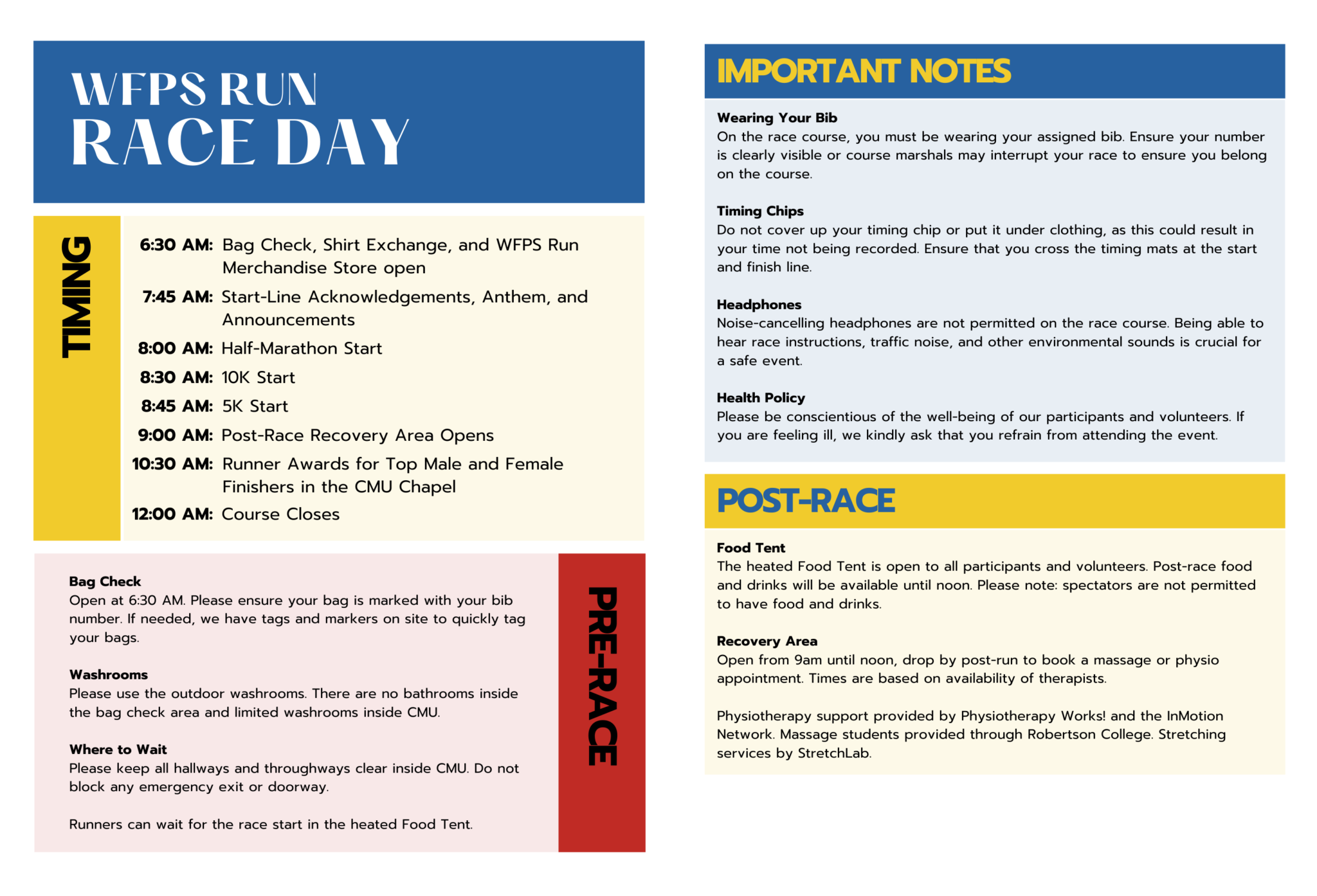 Race Weekend - WFPS Run